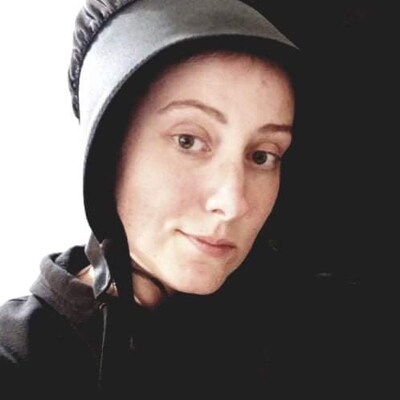 Amish Woman's Black Travel Bonnet Handmade With Strings - Etsy