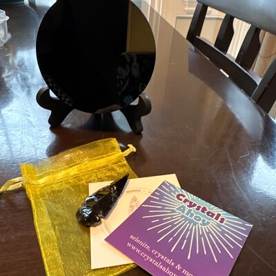 One Beautiful Black Obsidian Scrying Plate Black Obsidian - Etsy