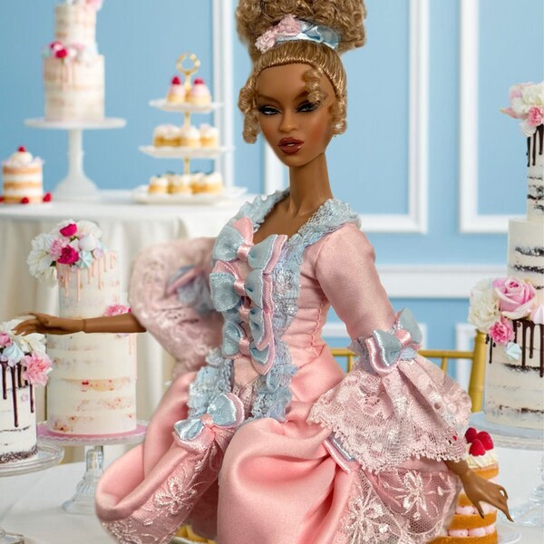 Historical Dress in the Style of Bridgerton for 16" Tonner Dolls Cami ...