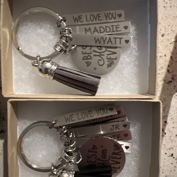 Mom Gift Keychain Key Chain • BEST MOM EVER • #1 Mom • Gift for Mom ...