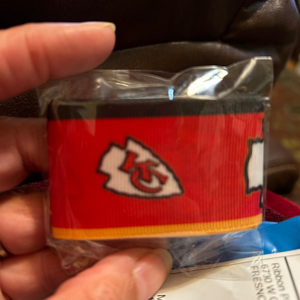 Kansas City Chiefs Inspired 7/8" or 1.5" Grosgrain Ribbon And/or ...