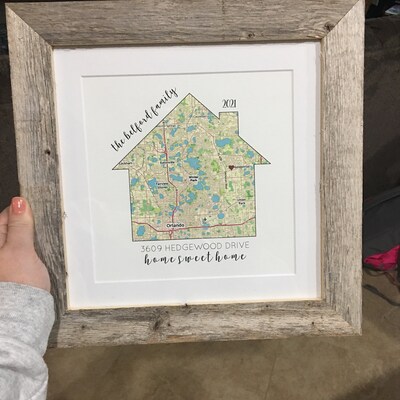 Housewarming Gift, Our First Home, House Map, First Home Gift for ...
