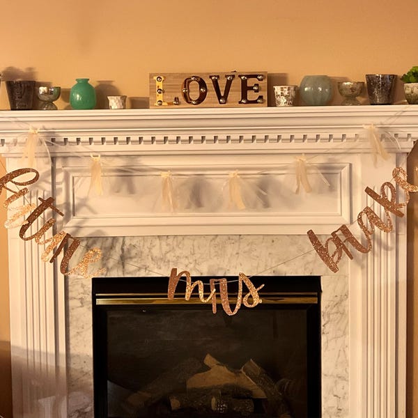 Bride and Groom Banner, Bridal Shower Decoration, Couples Shower ...