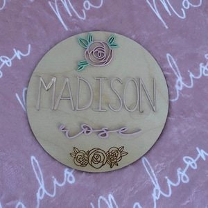 Blue Rainbow Baby Boy Name Sign Wood Sign 3D Name Announcement - Etsy