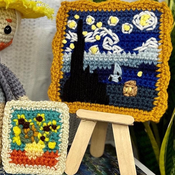 Tiny Paintings - Crochet Pattern - Etsy