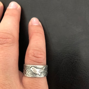 Cardinal Bird Ring Handmade Art Jewelry - Etsy
