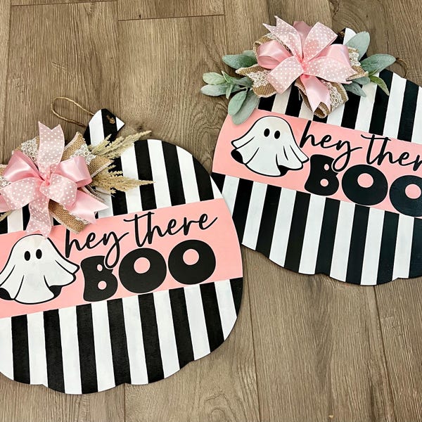 Retro Halloween Ghost SVG – Hey There Boo Polka Dot Design (digital ...