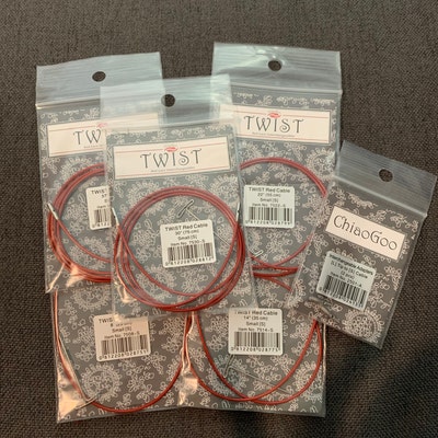 SET OF 5-chiaogoo Twist Red SMALL Cables & Chiaogoo L to S Tips Adapter ...
