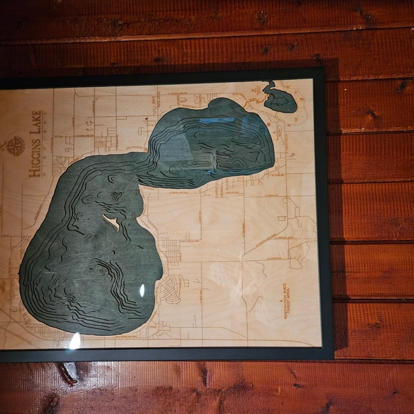 Seneca Lake Wood Carved Topographic Depth Chart / Map - Etsy