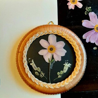 Oval Wicker Photo Frame Decorative Photo Frame With Single Loop Hook - Etsy