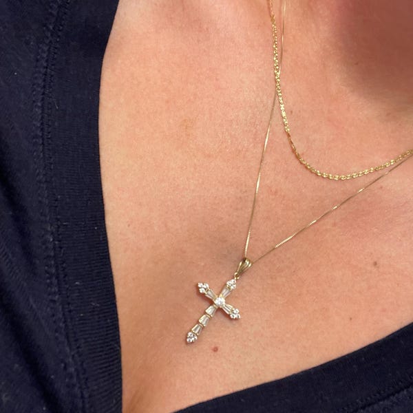 14k Solid Gold Elegant Square Necklace, Small Everyday Necklace ...