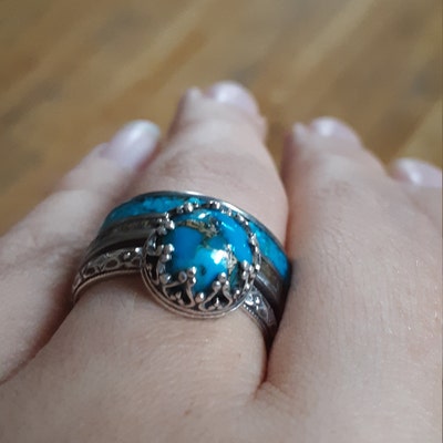 Roxy Ring Beautiful Gothic Vintage Inspired Sterling Silver Floral Band ...