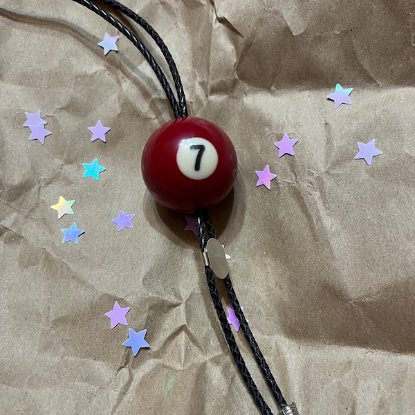 Billiard Ball Bolo Tie / Lucky Strike Bolo Tie / Pool Bolo Tie - Etsy