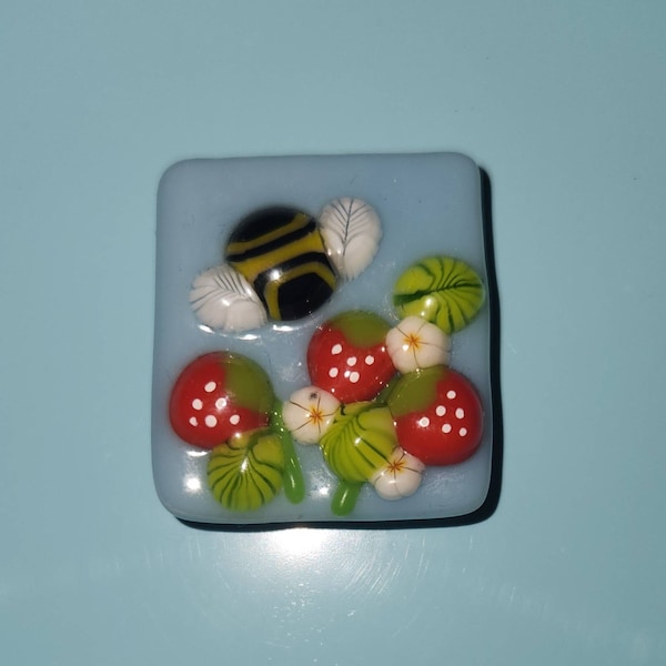 Fused Glass Ladybug Pendant Necklace bug 11 - Etsy
