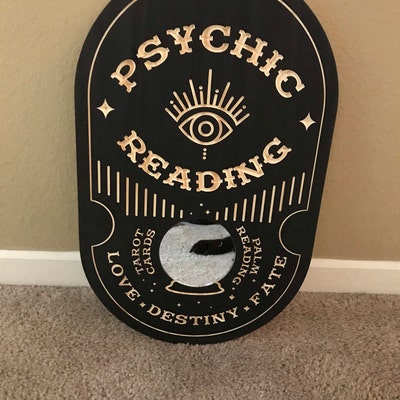 Psychic Reading Wood Sign With Mirror Wall Hanging - Etsy