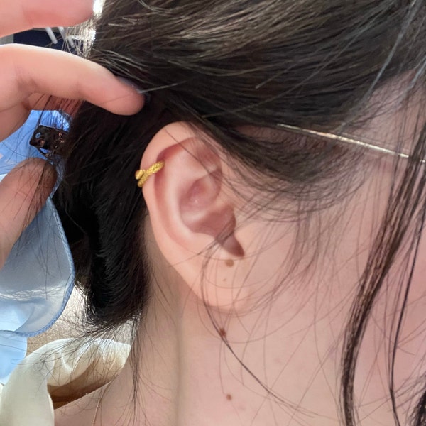 Snake Hinged Segment Hoop Earring, 16g Snake Cartilage Hoop, 16g Snake ...