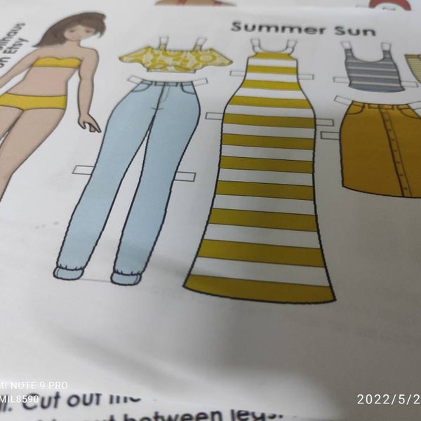 Summer Sun Paper Doll - Curvy Printable Paper Doll - Comfortable ...
