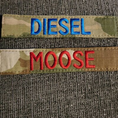 CUSTOM Embroidered NAME TAPE With Hook Fastener - Etsy