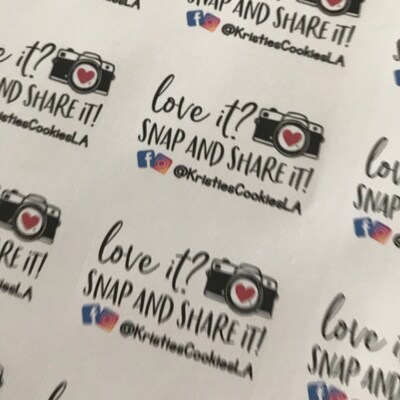 Love It Snap It Share It Social Media Stickers Happy Mail Stickers 2x1 ...