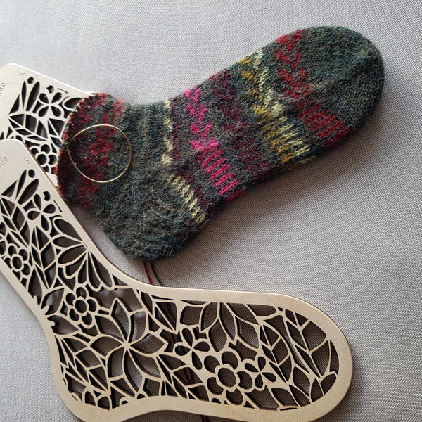 Sock Blockers, Wooden Sock Form, Sock Stretcher, Blocking Hand Knitted ...