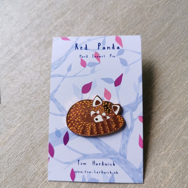 Red Panda Enamel Pin - Cute Animal Pin, Pin Badge, Hard Enamel Pin ...