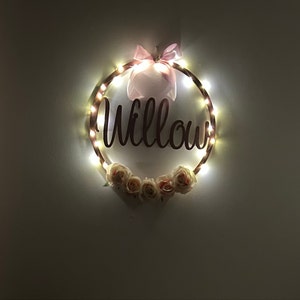 Light up Name Sign on a Stand. Light up Hoop With Name. - Etsy UK