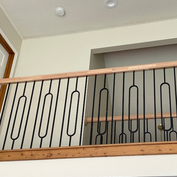 Satin Black Stair Iron Baluster: Modern Metal Spindle 1/2''x1/2''x44 ...