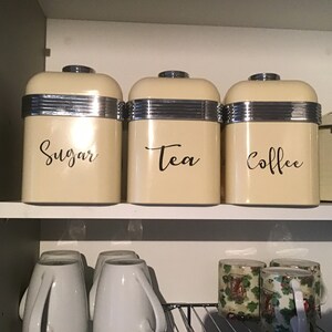 Vinyl Labels, Tea Coffee Sugar Labels, Vinyl Stickers, Jar Labels, Home ...