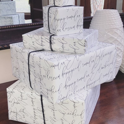 Calligraphy Ramadan Eid Gift Wrap, Modern Eid Decor, Moderneid, Ramadan ...