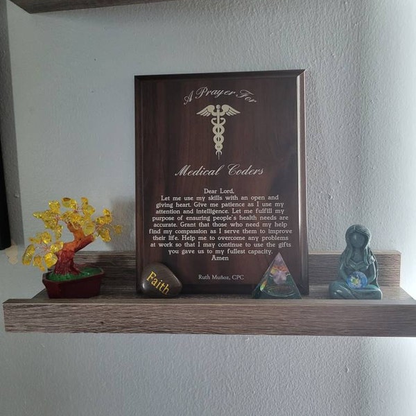 Medical Coder Prayer Plaque | Personalized Medical Records Coder's Gift ...