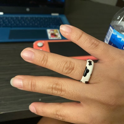 Cow Print Ring - Etsy