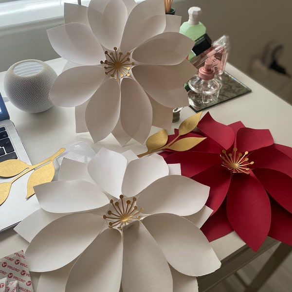 Individual Large Wall Flowers - Two Layers of Folded Petals - Etsy