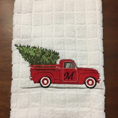 Vintage Christmas Truck Embroidery Design, 4x4 & 5x7 Hoop, Christmas ...
