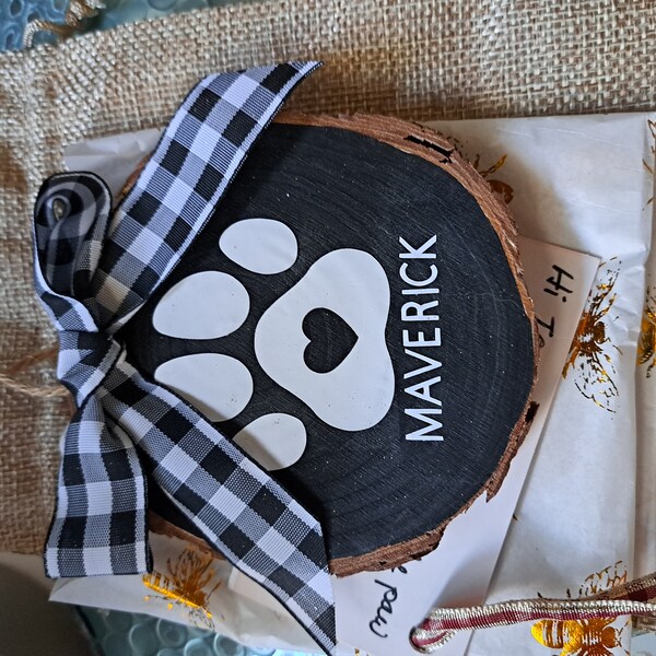 Paw Print Ornaments, Paw Print Dog Ornament, Christmas Gift ...