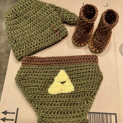 CROCHET PATTERN Newborn Size Legend of Zelda Link Crochet Elf Hat and ...