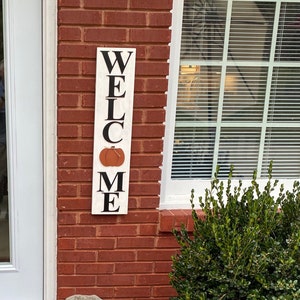 Interchangeable O Welcome Sign, 31 Vertical Porch Sign, Front Door ...