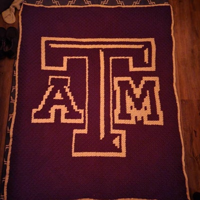 Texas A&M University C2C Graphghan Pattern 80 X 100 Squares - Etsy