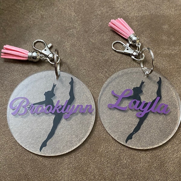 Personalized Dancer Keychains - Dance Team Cheer Squad Gift - 1 Acrylic ...