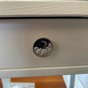 Enamel Sun and Moon Drawer Knobs / Starry Sky Cabinet / Gothic Home ...