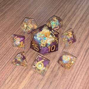 Faerie Fire Handmade Sharp Edge Dice Set Dungeons & - Etsy