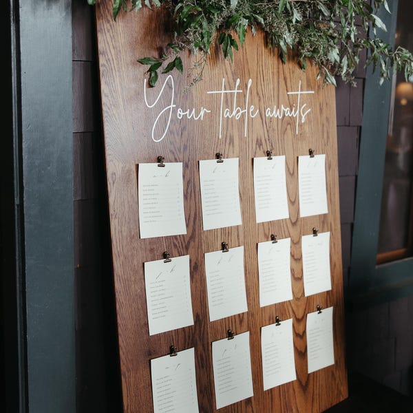 Seating Chart Sign Transferable Vinyl Decal - Your Table Awaits - Etsy