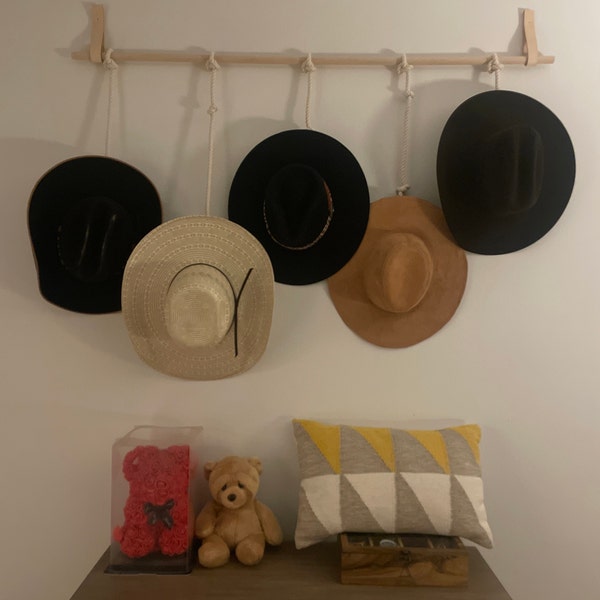 Boho Chic Hat Hanger, Minimal Hat Hanger, Boho Wall Decor - Etsy
