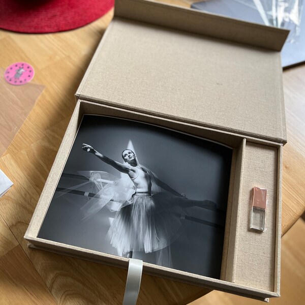 8x10 Linen Photo Box Dark Grey - Etsy