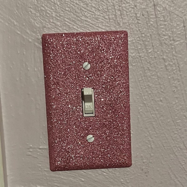 Light Pink Glitter Light Switch & Outlet Covers - Pink Room Decor ...
