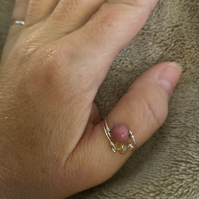 Stress Ring Anxiety Fidget Ring With Beads. Anti Stress Ring. Thumb ...