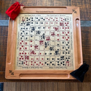 Engraved and Painted Sequence Game Board - Etsy