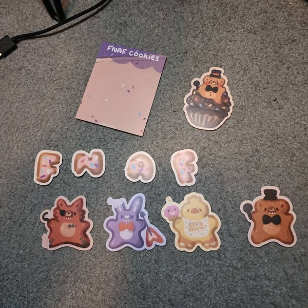 Fnaf Inspired Cookies - Sticker Pack - Chibi Fnaf Stickers - Cute Fnaf ...