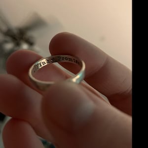 Custom Made Sterling Silver Ring, Personalized Engraved Message ...