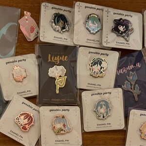 GACHA Genshin Party Chibis Hard Enamel Pins SET A - Etsy
