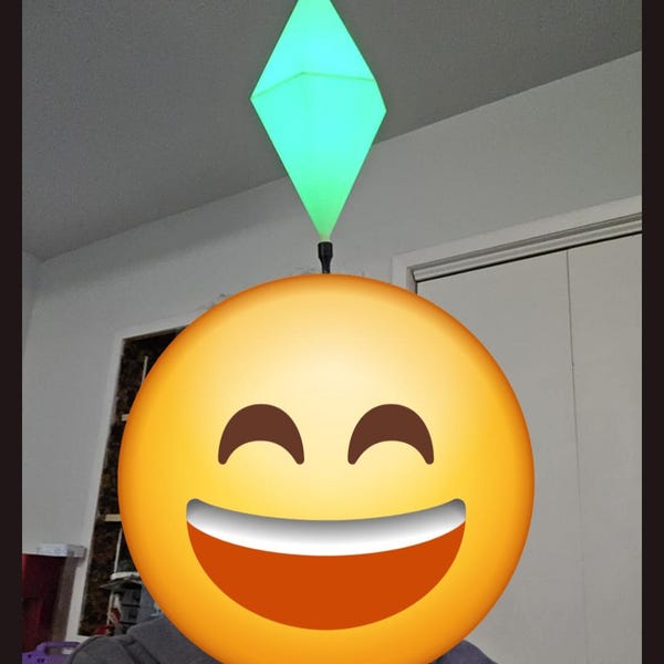 HUGE Sims LED Plumbob Headband / Life Size Light up Mood Plum Bob ...